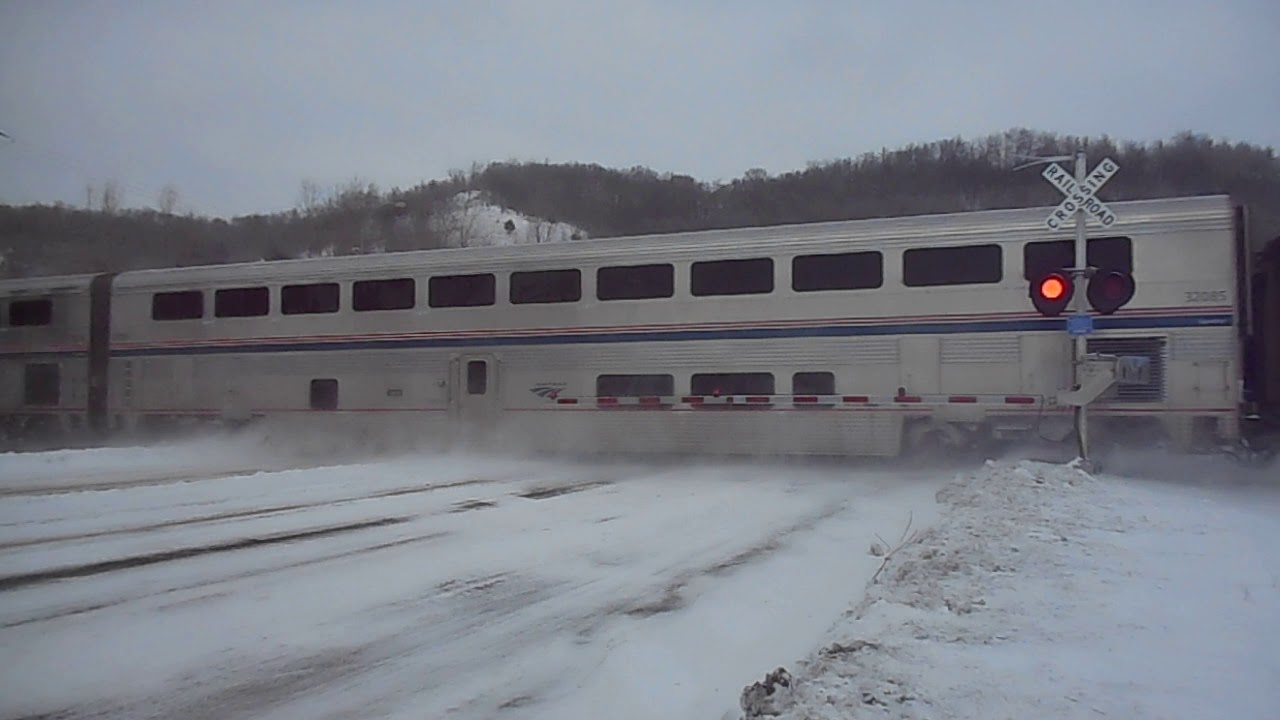 AMTK 133 w/Amtrak 8 (4 hrs late-very windy) 1/18/20 - YouTube