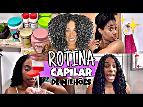 ROTINA CAPILAR COMPLETA ✨pré-poo ~ lavagem ~ tratamento ~ finalização ~ dayafter