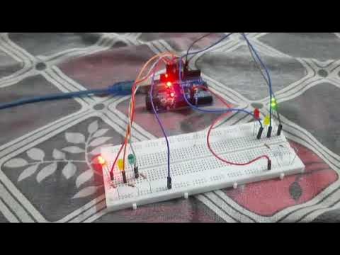 Arduino : 2 way Traffic Lift Simulator with resistances and Arduino ...