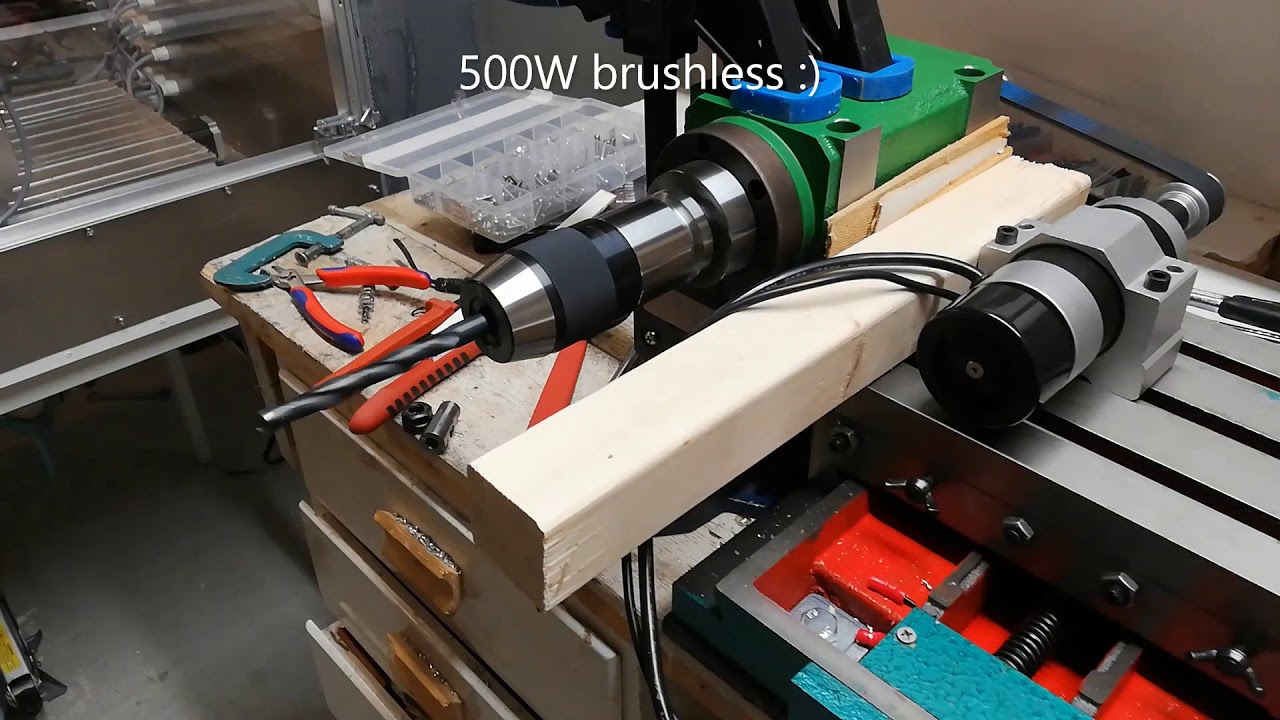 Test running the aliexpress BT30 spindle unit - 300w brushed vs 500w ...