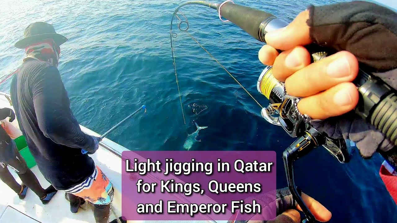 Fishing in Qatar | Boat light jigging for kingfish and more | #fishing ...