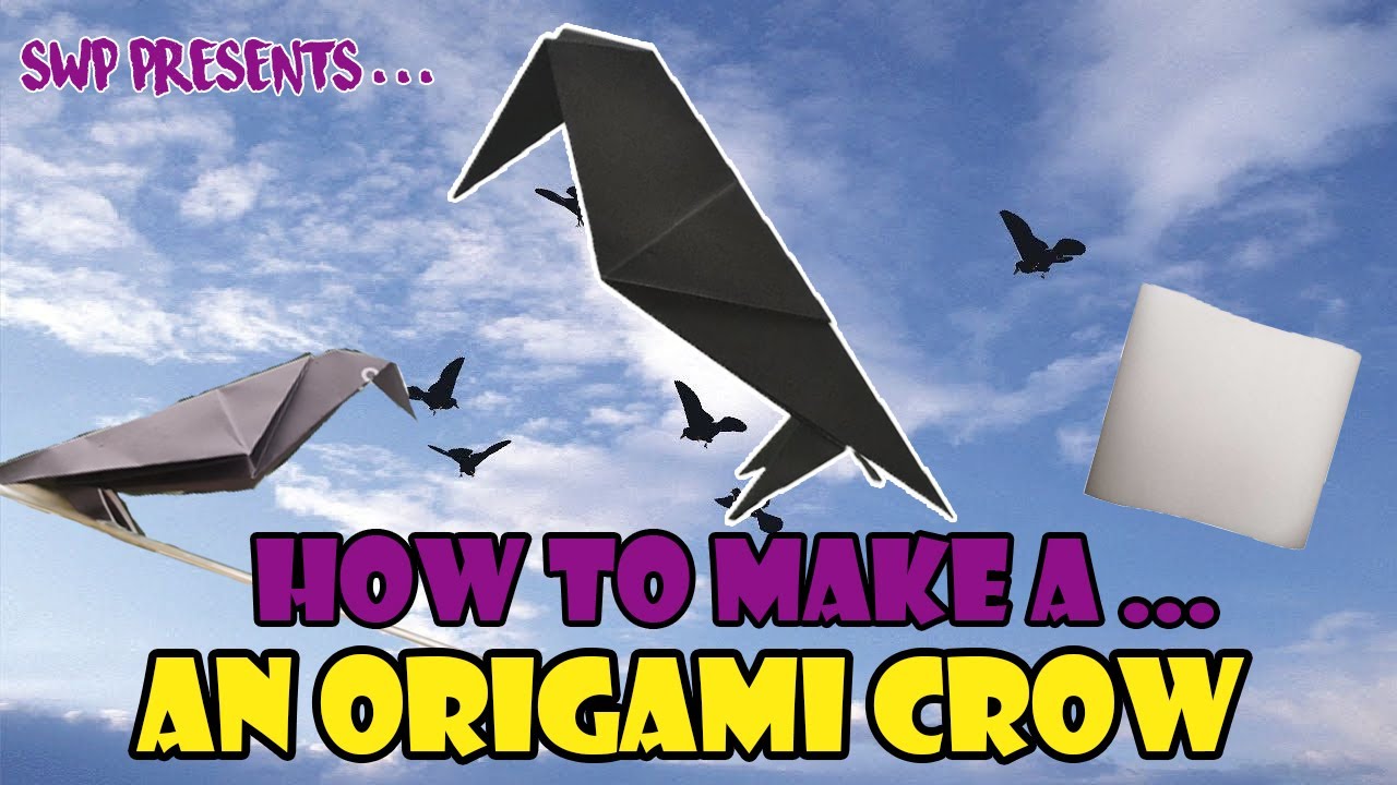 SUPER EASY AND QUICK ORIGAMI CROW DIY - FOR KIDS - YouTube
