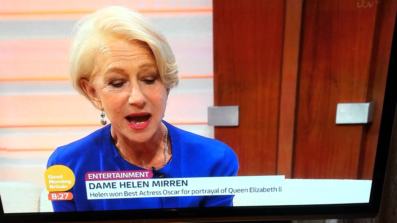 Dame Helen Mirren swears on live tv on Good Morning Britain - YouTube