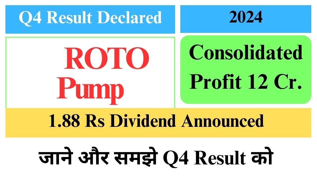 ROTO Pump Q4 result & Dividend news|Roto Pumps share latest news|Roto ...