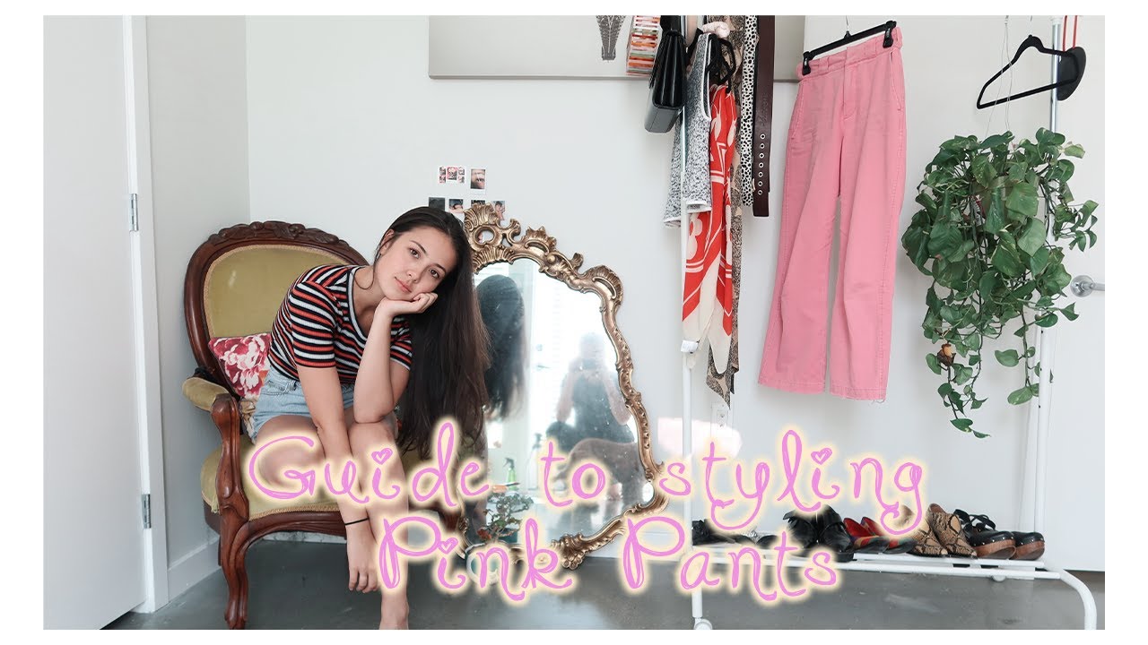 5 Ways to Style Outfits with Pink Pants - YouTube