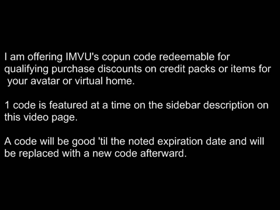 imvu coupon code - YouTube