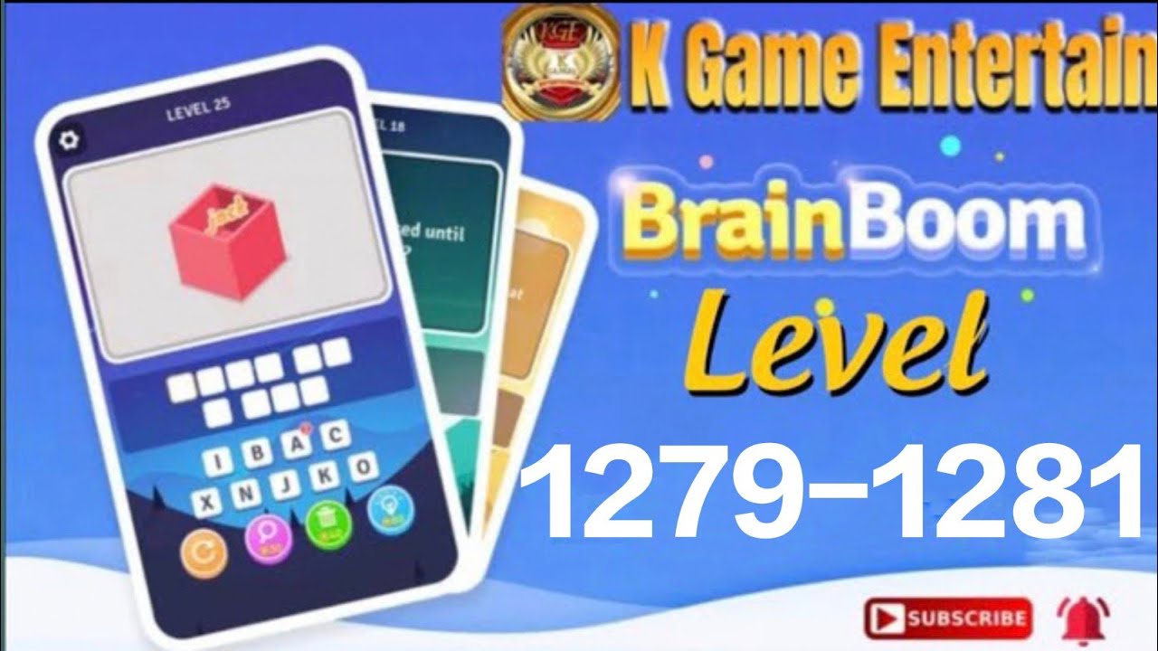 Brain Boom Level //1279,1280,1281 All Levels Let's Play With @K Games ...