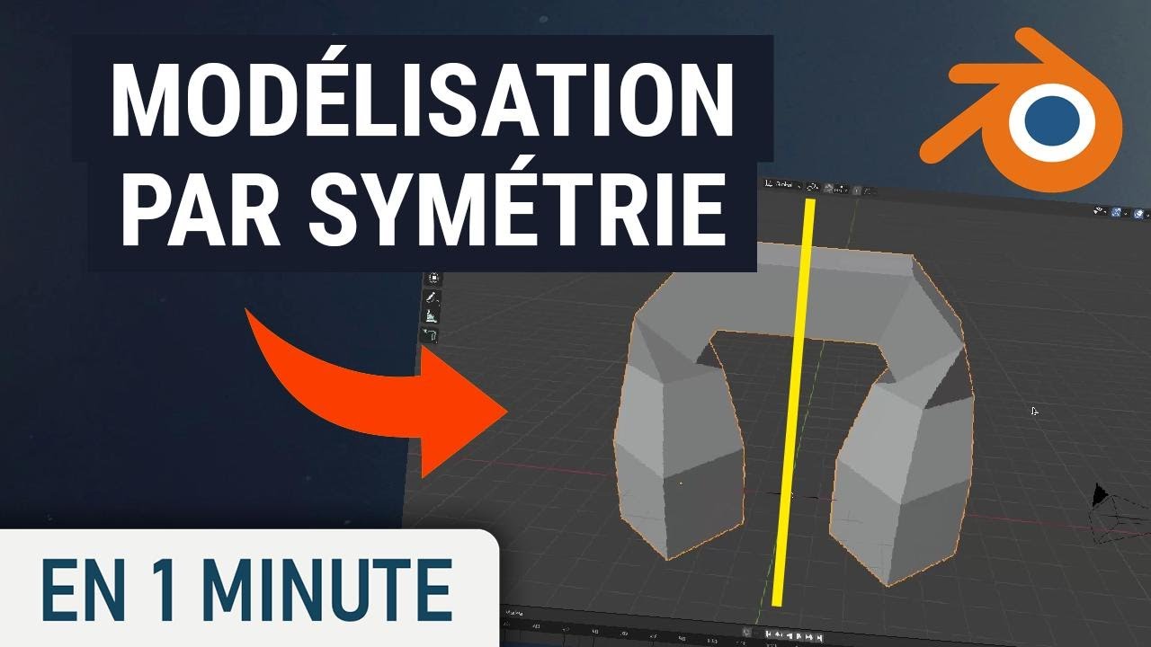 Modéliser un objet 3D par symétrie ou miroir sur Blender - YouTube