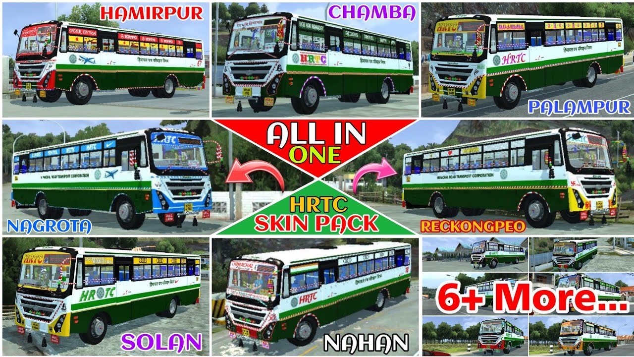All In On HRTC Skin Pack || Tata Acgl Bs6 V.2 Version Bus Mod || Him ...