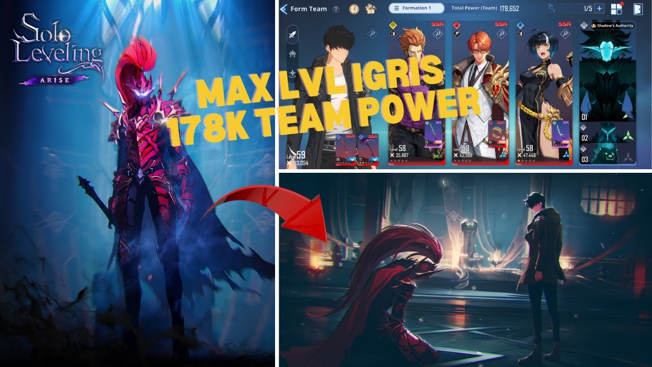 [Solo Leveling: Arise] IGRIS VS. SUNG JIN WOO FULL MAX LEVEL BOSS FIGHT ...