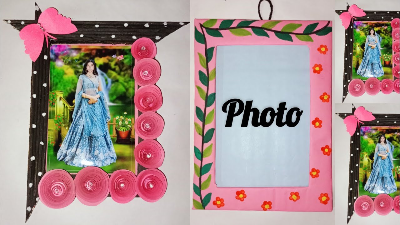 2 Photo Frame Diy Ideas / Handmade Photo Frame Making At Home - YouTube