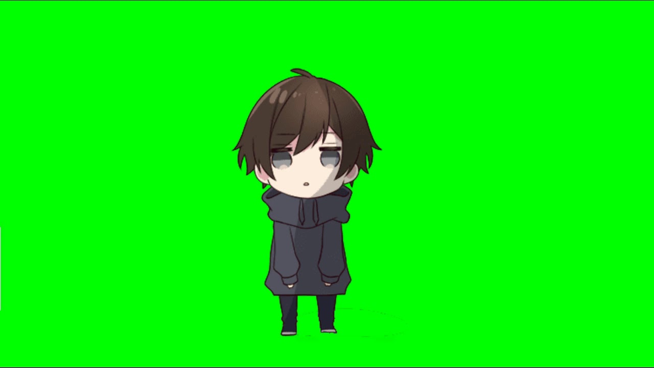 Little Guy Green Screen Anime | Chroma Animation - YouTube