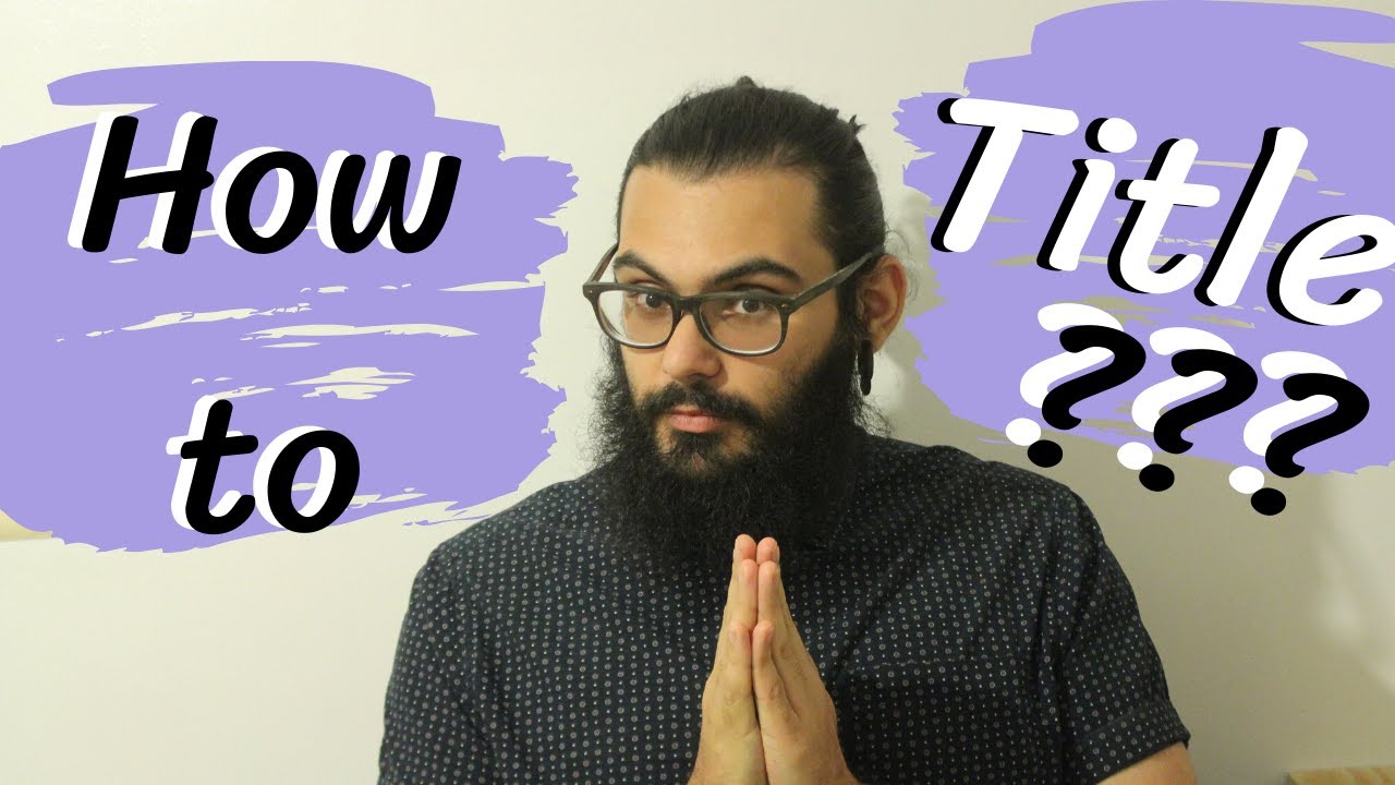 How You Should Be Titling Poetry Submissions - YouTube
