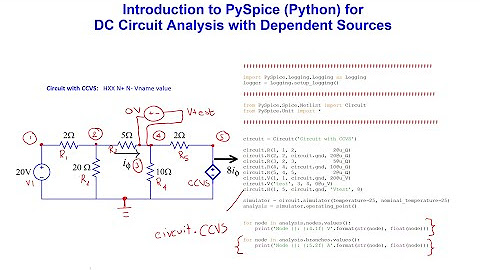 PYSPICE (PYTHON) Circuit Simulation - YouTube