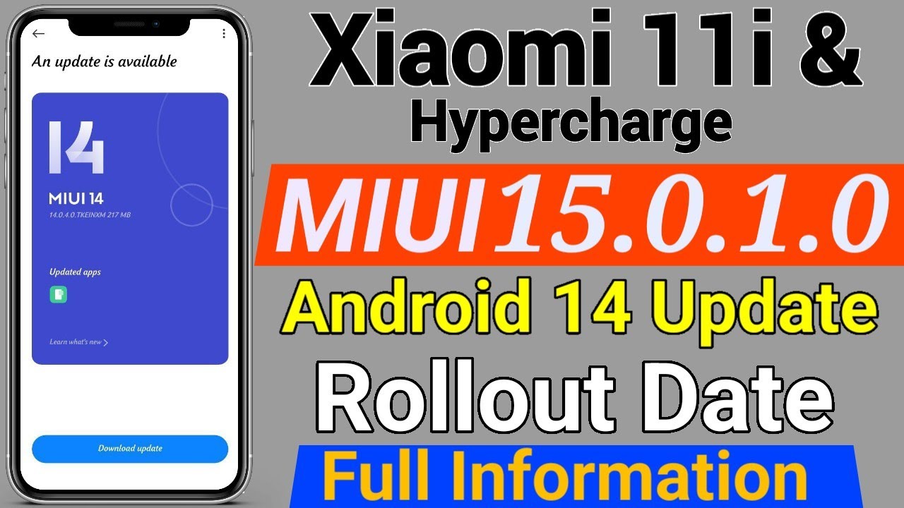 Xiaomi 11i/ Hypercharge MIUI15 & Android 14 Update Rollout Date |Xiaomi 11i New Update Rollout ...