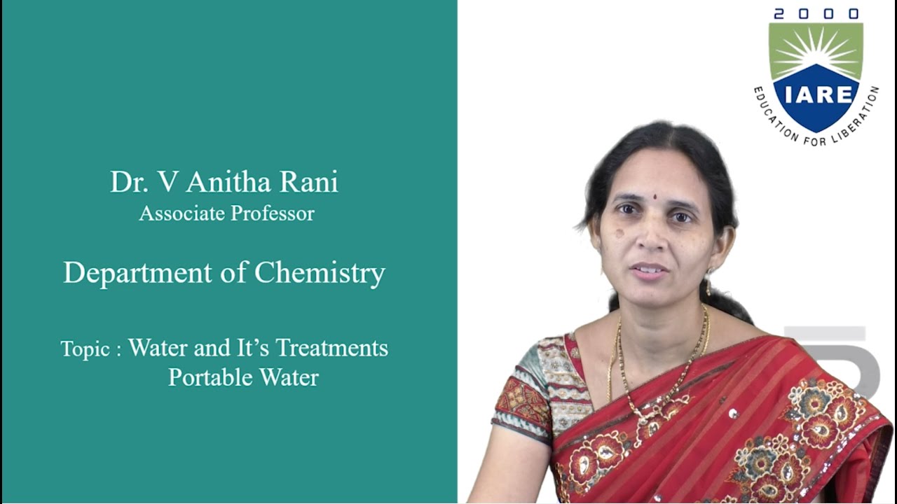 Water and It’s Treatments Potable Water by Dr V Anitha Rani - YouTube