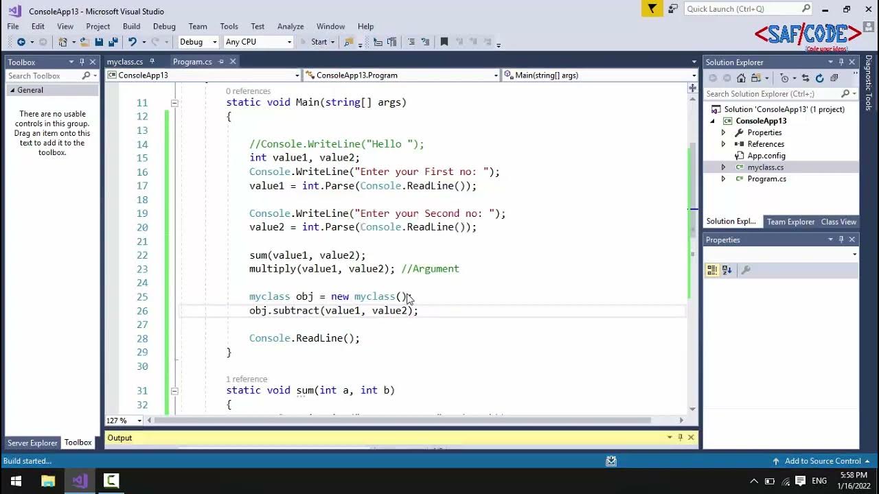 C Programming Classes And Object In C Calling Method Using Object Part 15 Youtube