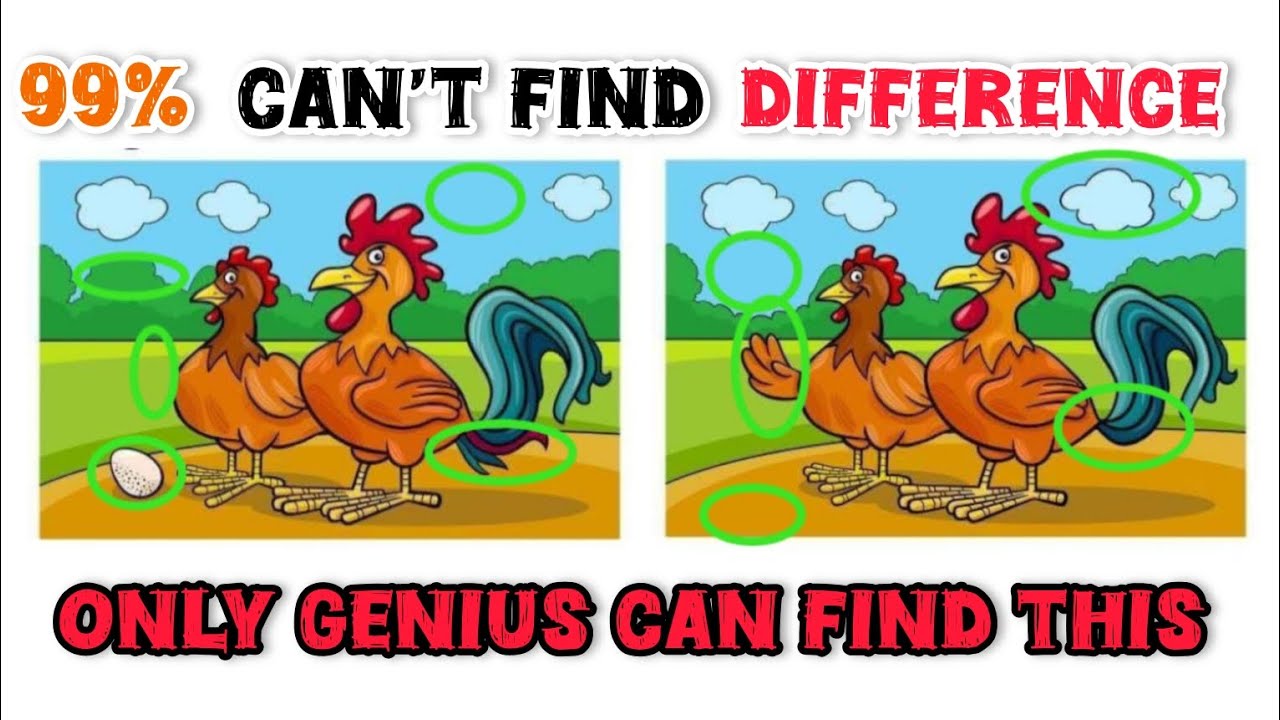 Spot the difference 😉: only genius can find this 🧠💡#spotthedifferenc # ...