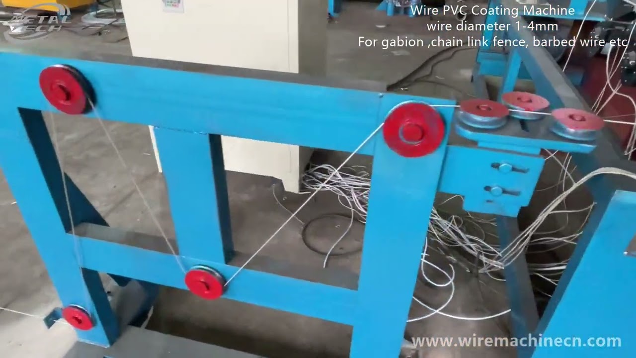 wire PVC coating machine - YouTube