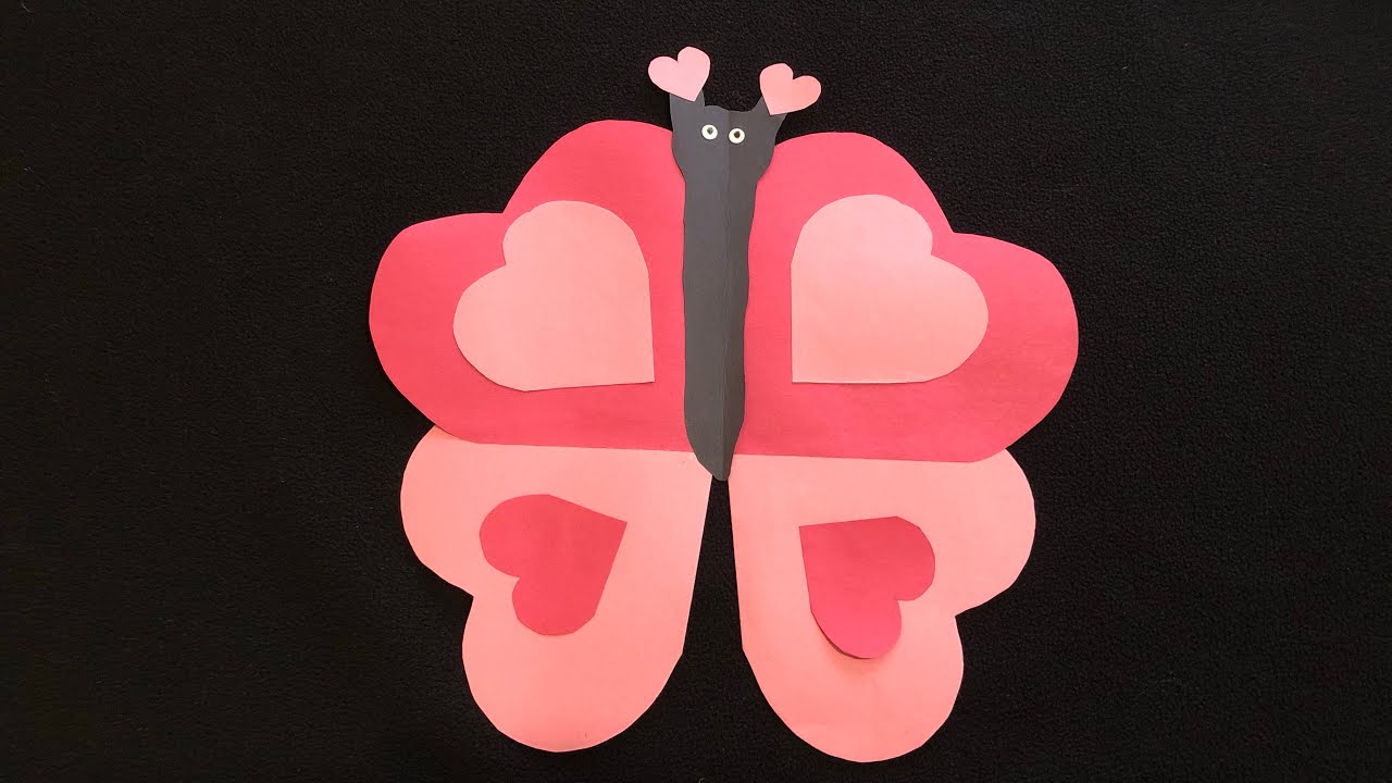 How to Make a Paper Butterfly| Love Bug| Butterfly Valentine's Day ...