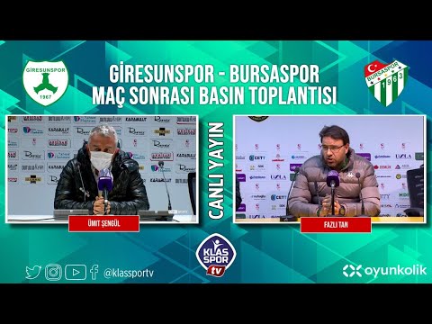 Giresunspor - Bursaspor Basın Toplantısı ᴴᴰ (CANLI)