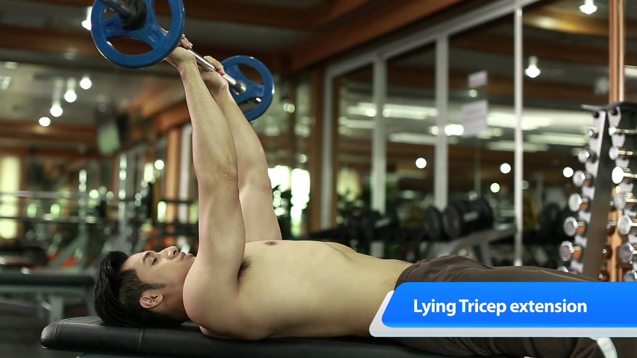 Lying Tricep extension - YouTube