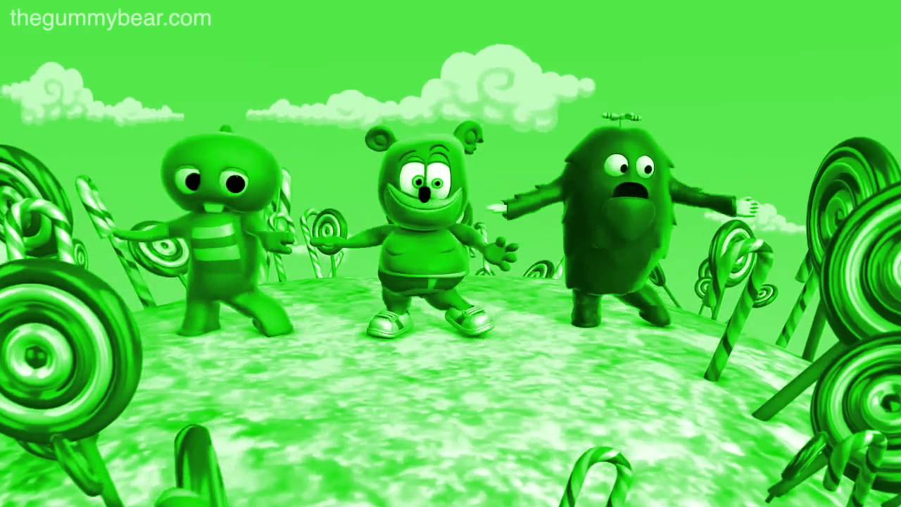 GREEN Japanese Gummibär Gachapin Mukku J-pop Gummy Bear Song - YouTube