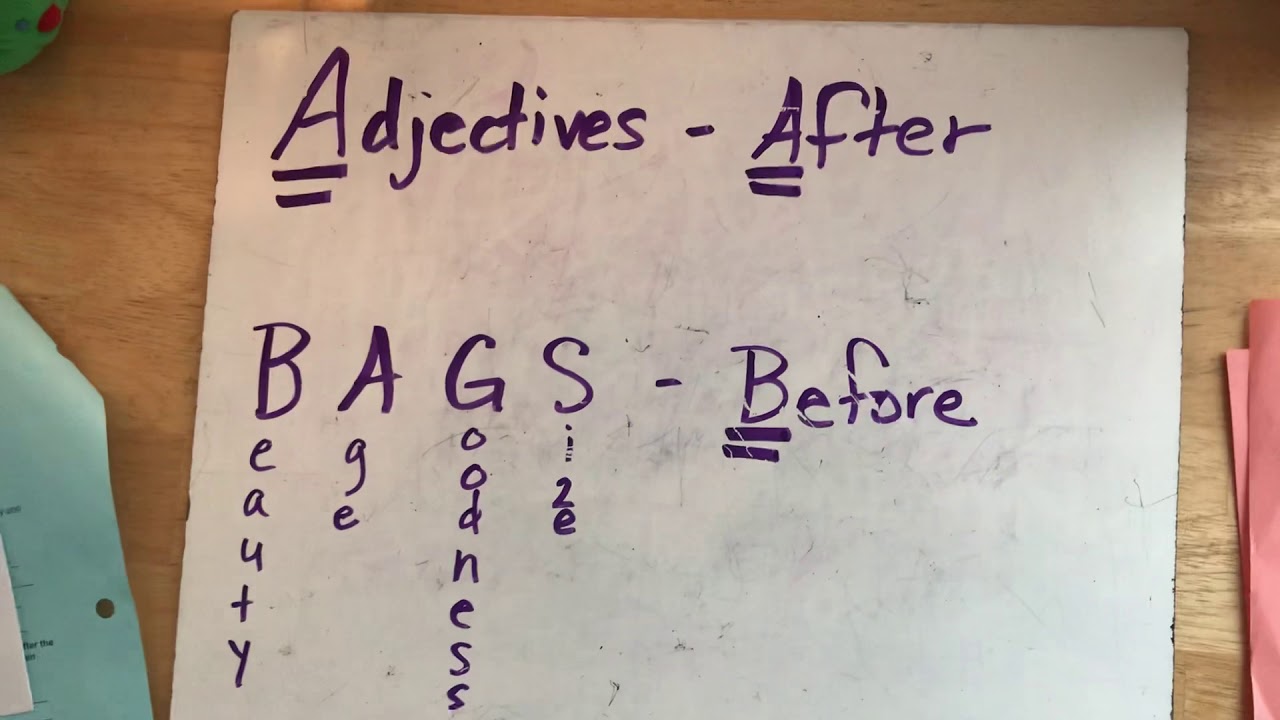 Les Adjectifs et BAGS - YouTube