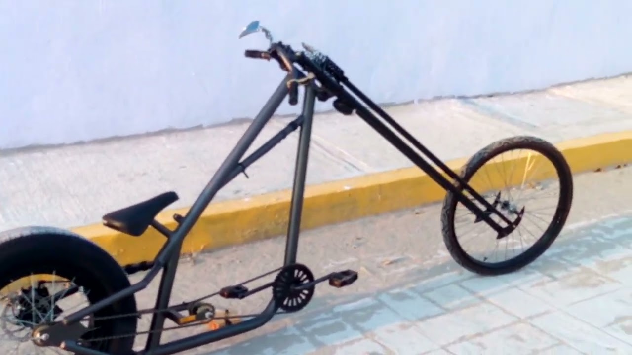 Chopper bike, car tire #3 - YouTube