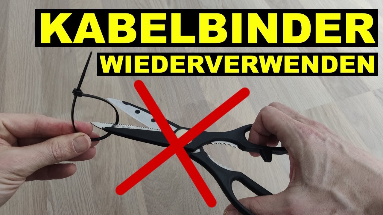 Kabelbinder öffnen ohne Schere (3 einfache Methoden) - YouTube
