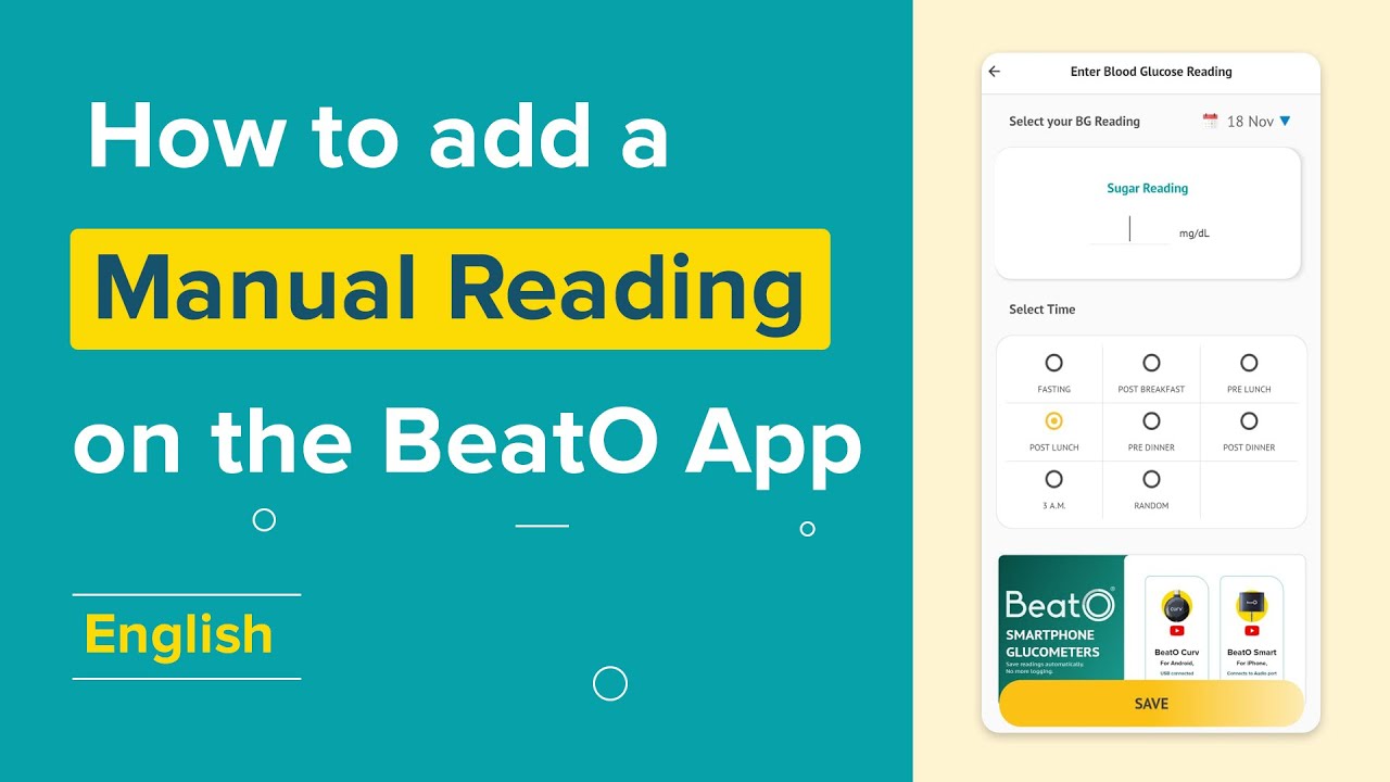 How to add a Manual Reading on the BeatO App (ENGLISH) - YouTube