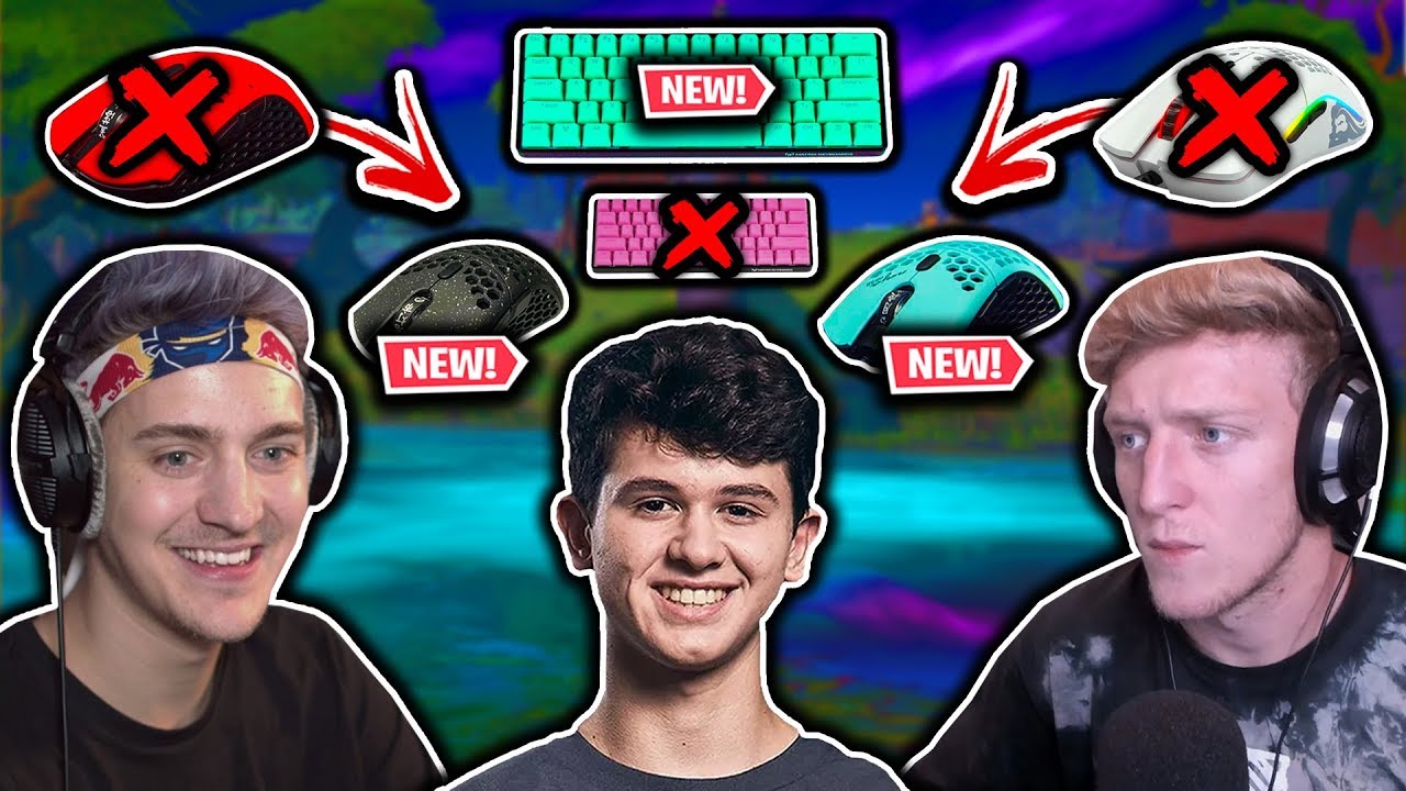 Ninja's NEW Mouse, Tfue's NEW Mouse & Bugha's NEW Keycaps (Pro Player ...