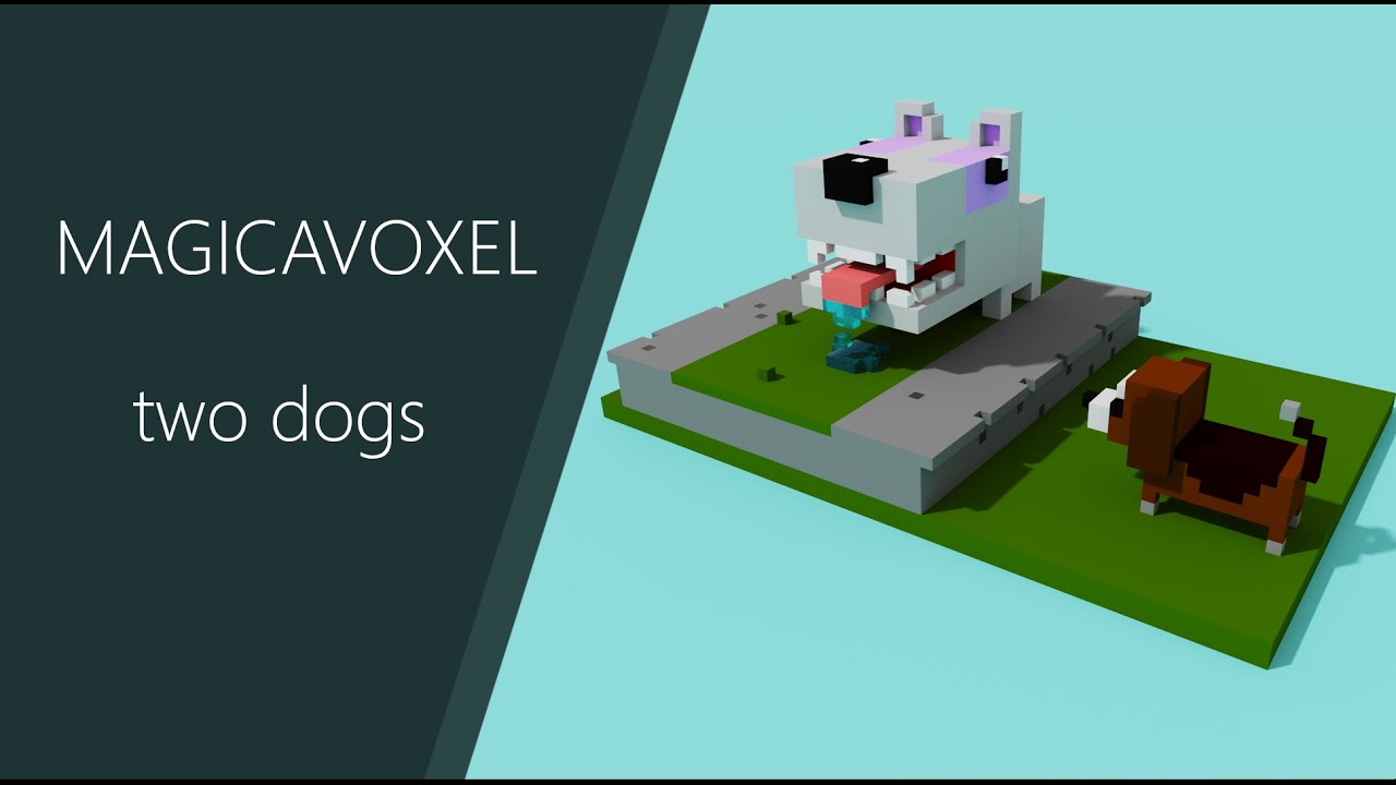 РИСУЕМ СОБАК В MAGICAVOXEL! Два разных стиля, две разных собаки. - YouTube