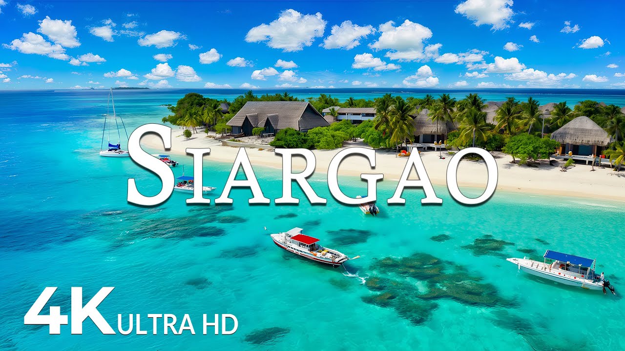 FLYING OVER SIARGAO (4K UHD) – Soothing Music Along With Beautiful ...