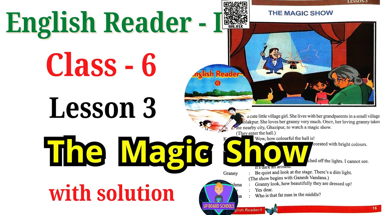 The Magic Show | UP Class 6 English Reader I | Lesson 3 | question ...