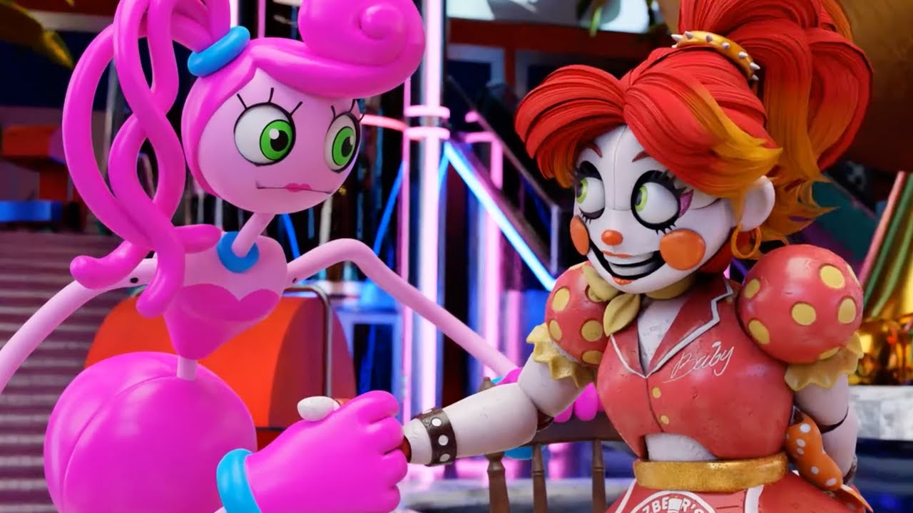 Glamrock Baby Arrives... FNAF SECURITY BREACH VS MOMMY LONG LEGS - YouTube