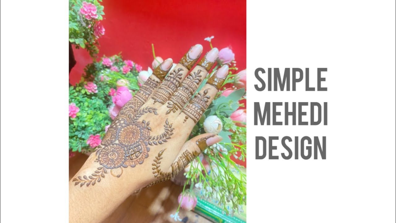 Simple mehedi design tutorial ️ || mehedi done by NAHIMA || Henna ...