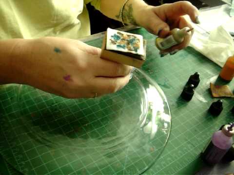 Alcohol Ink with Cracked Glass B.mov - YouTube