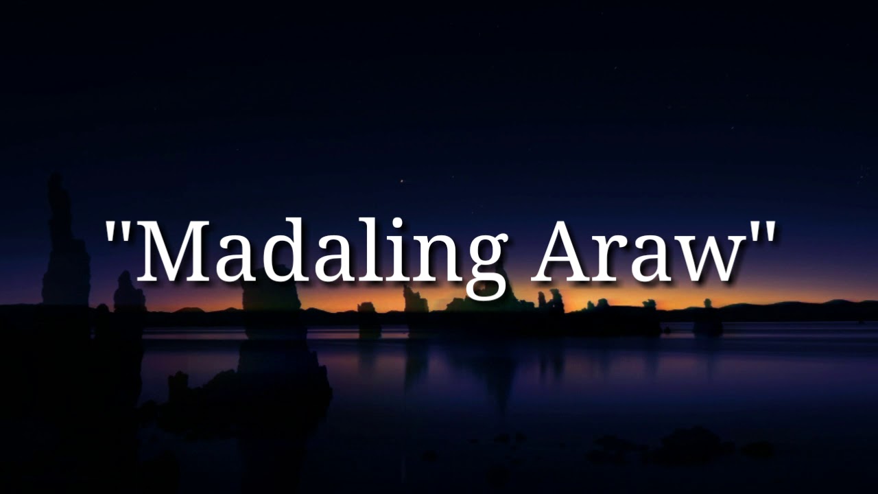 MADALING ARAW (SPOKEN WORD POETRY TAGALOG) - YouTube