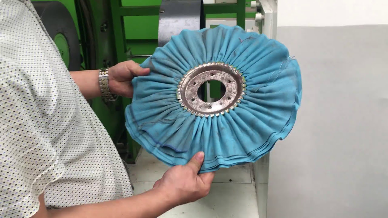 2 Operation of 800 Airway/Airflow Bias Buffing Wheel Forming Machine ...