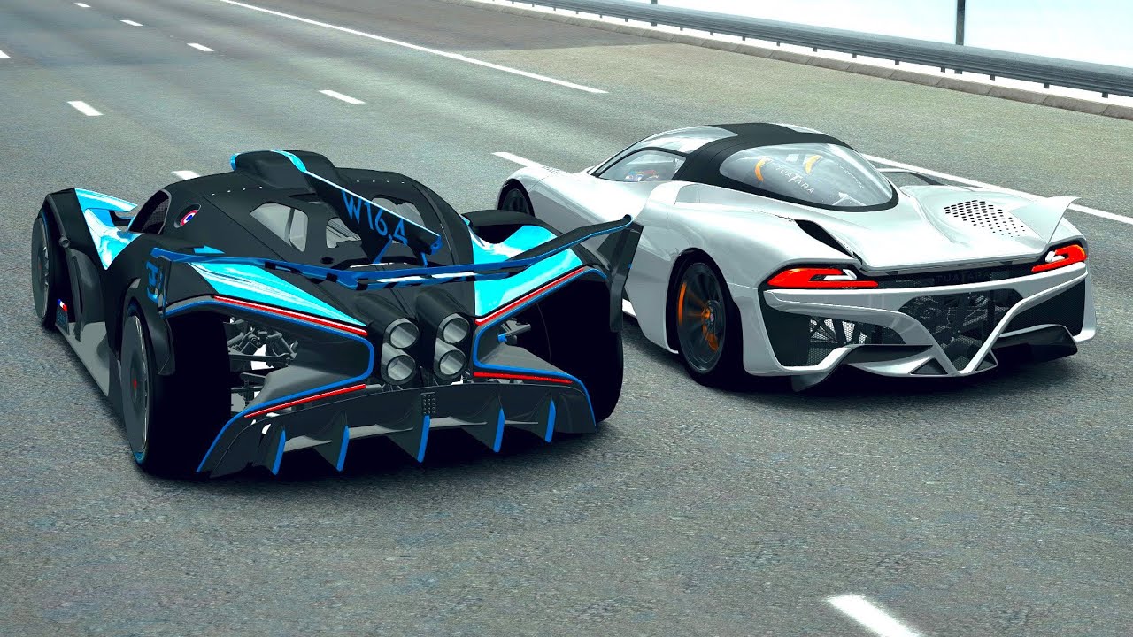 Bugatti Bolide vs SSC Tuatara - Drag Race 20 KM - YouTube
