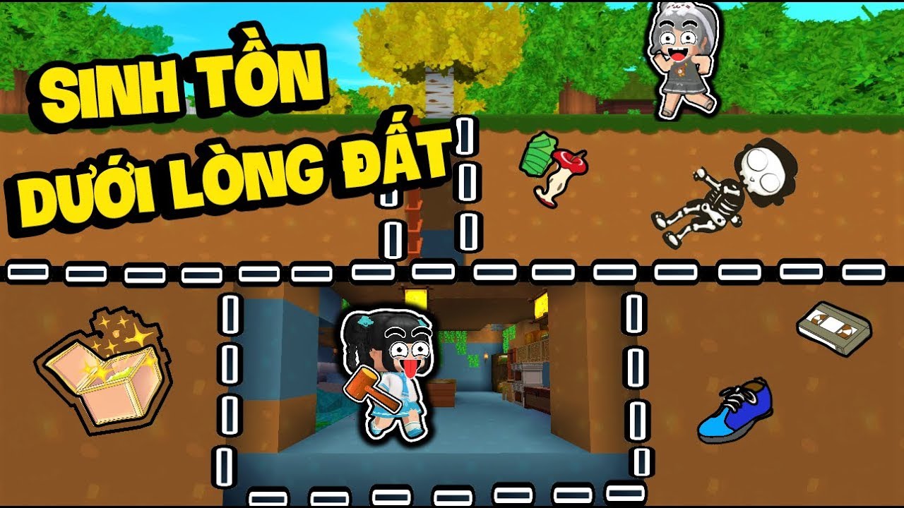 SAMMY THỬ THÁCH 1 NGÀY SINH TỒN DƯỚI LÒNG ĐẤT TRONG LÀNG HERO TEAM ...