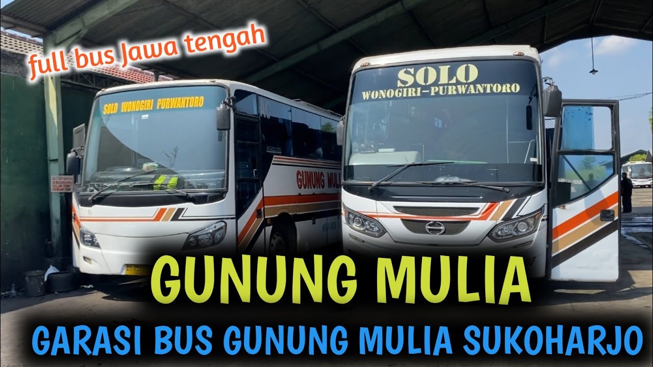 GARASI BUS GUNUNG MULIA SUKOHARJO//BANYAK BUS GARASI LUAS Jawa Tengah ...