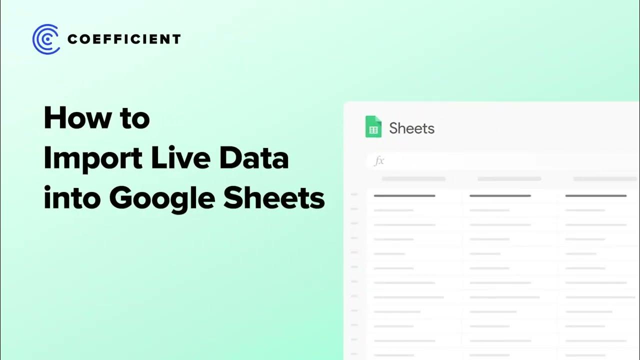 How to Import Live Data into Google Sheets From Your Business Systems ...