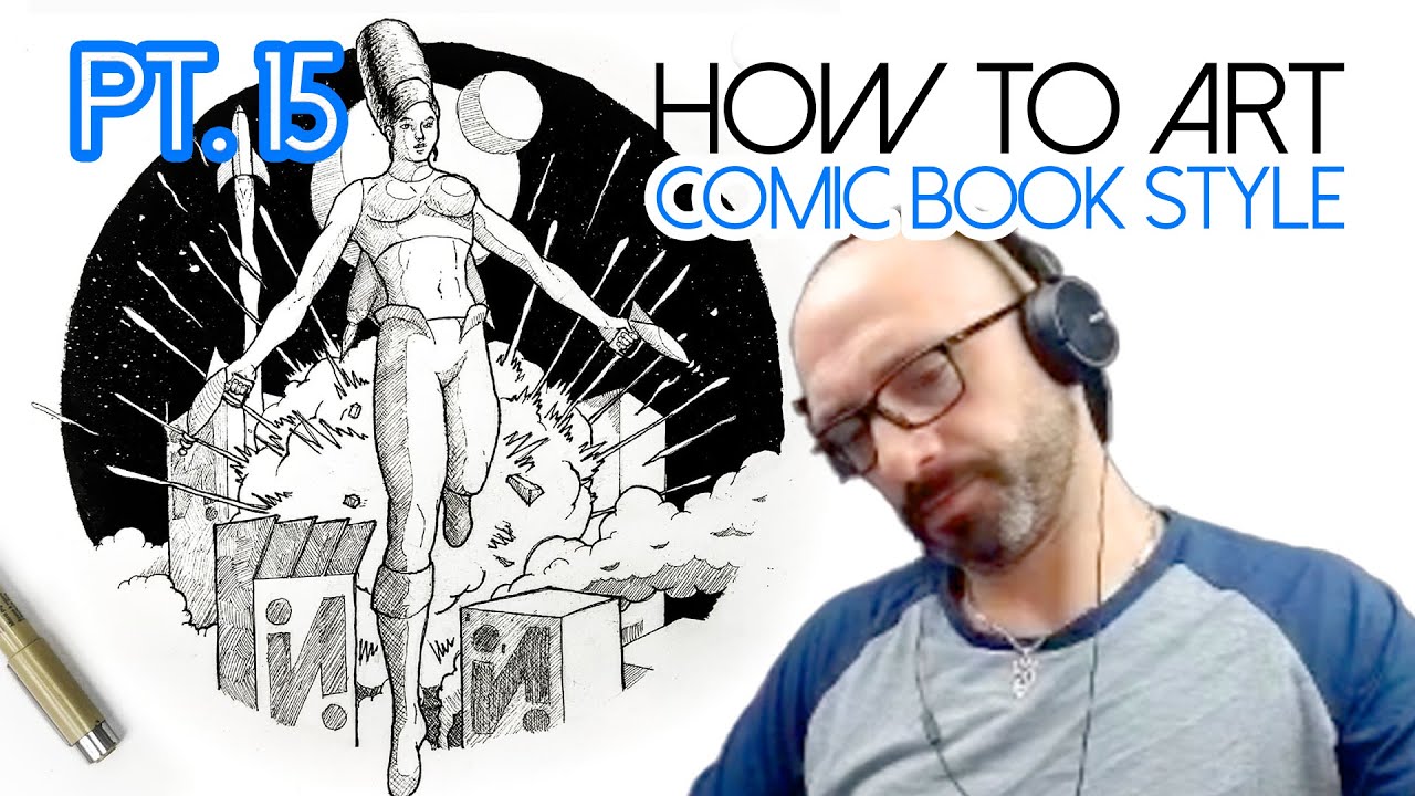 Comic book style sci-fi - How to draw comic book style - Pt 15 - YouTube
