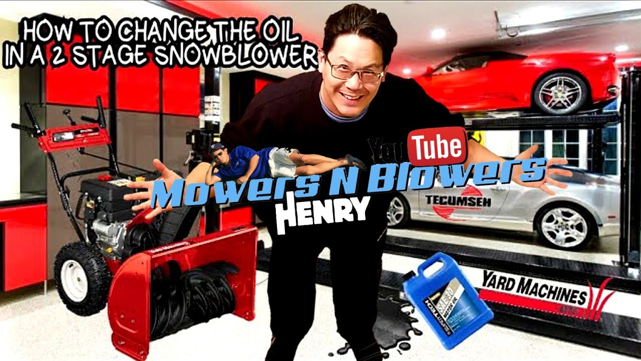 HOW TO CHANGE THE OIL ON A TWO STAGE SNOW BLOWER THROWER MTD 5.5 HP 24 ...