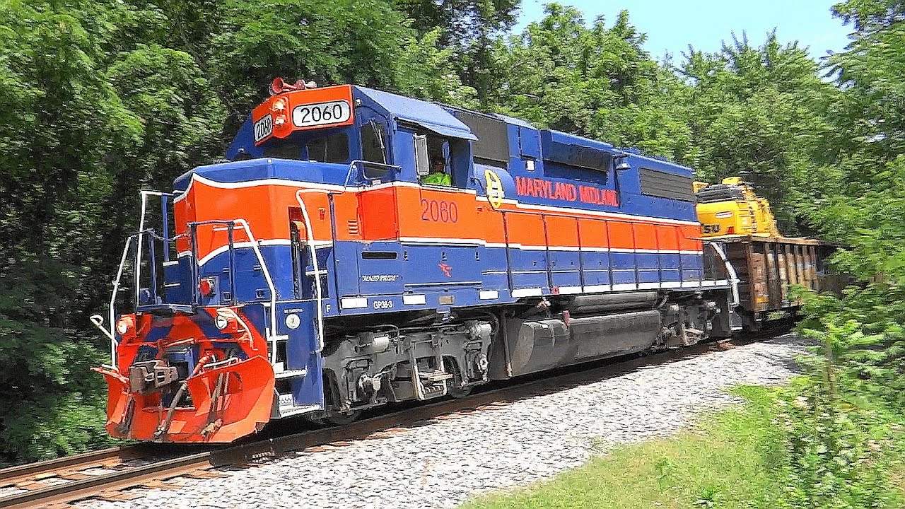 Chasing the Maryland Midland Dirt Train in Westminster MMID - YouTube