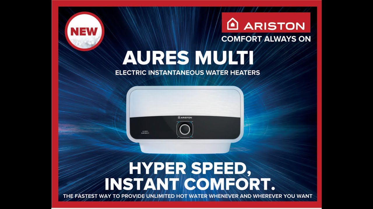 Ariston Aures Multi Instant Water Heater - YouTube