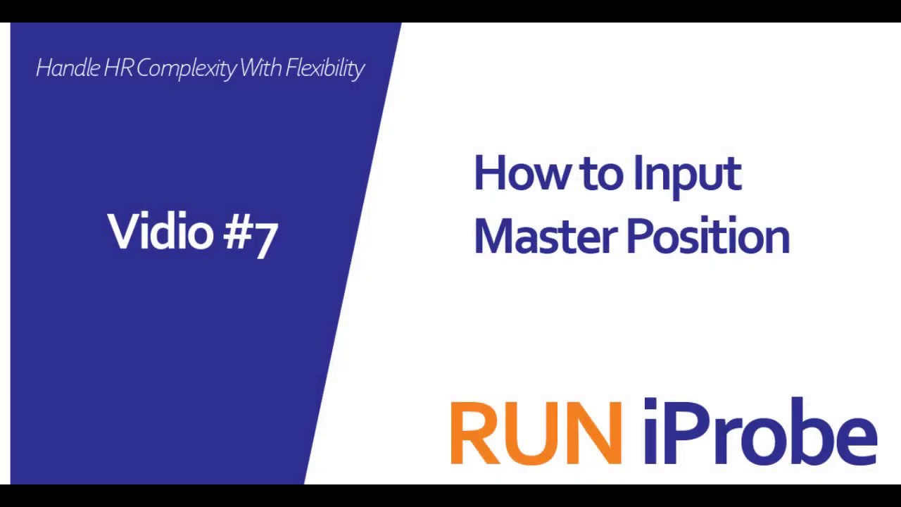 How To Input Master Position in Application HR RUN iProbe - YouTube
