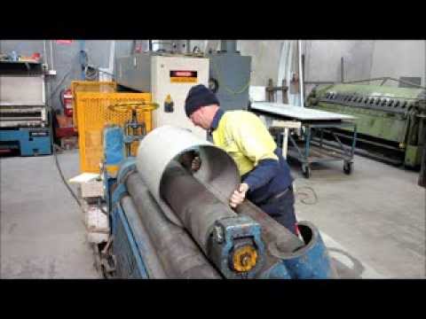 Rolling 400mm x 10mm thick, Stainless Steel Cylinder - YouTube